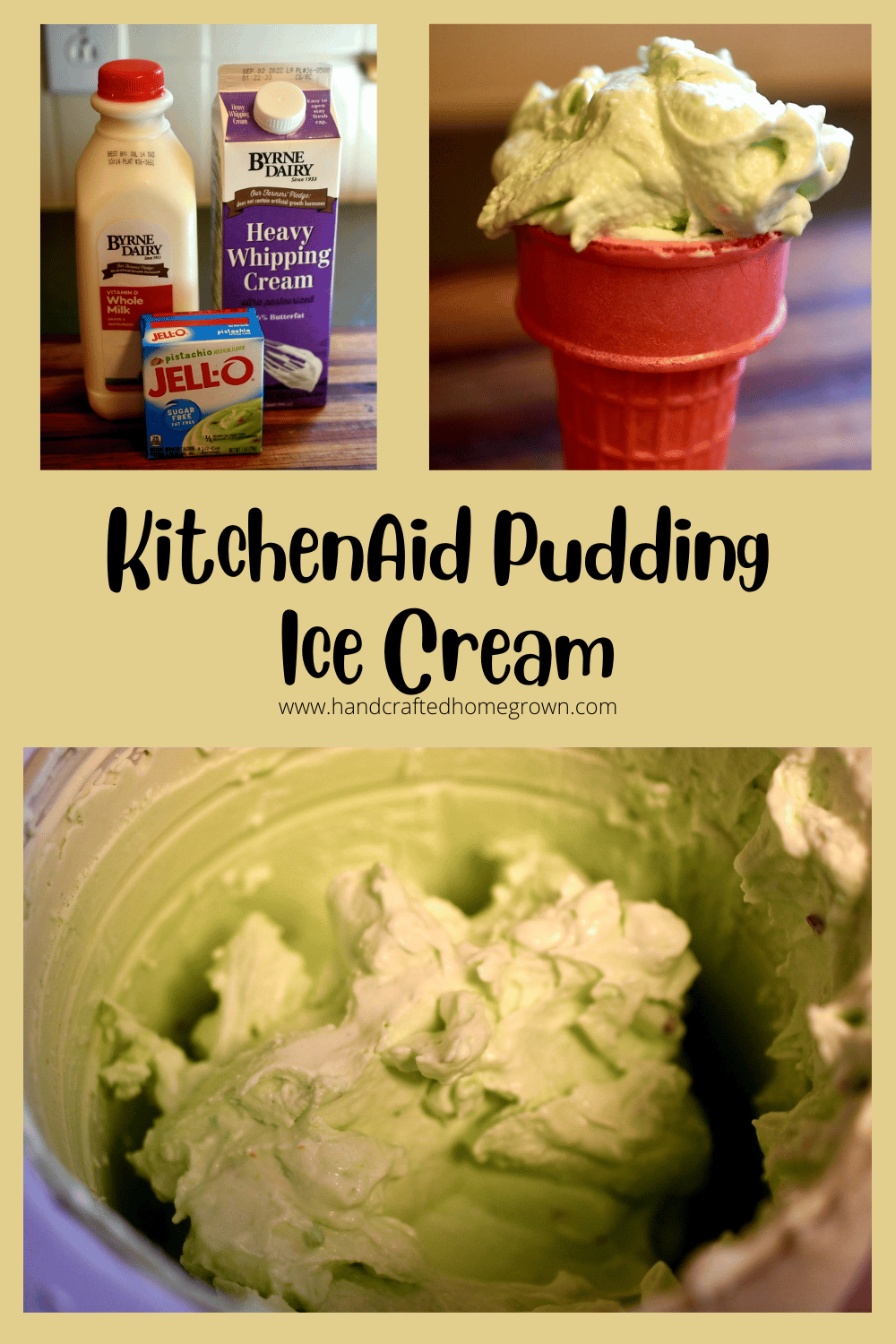 KitchenAid Pudding Ice Cream - Handcrafted Homegrown